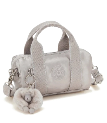 BOLSA KIPLING BINA MINI METALLIC GLOW BEGE | Acquarela Shop
