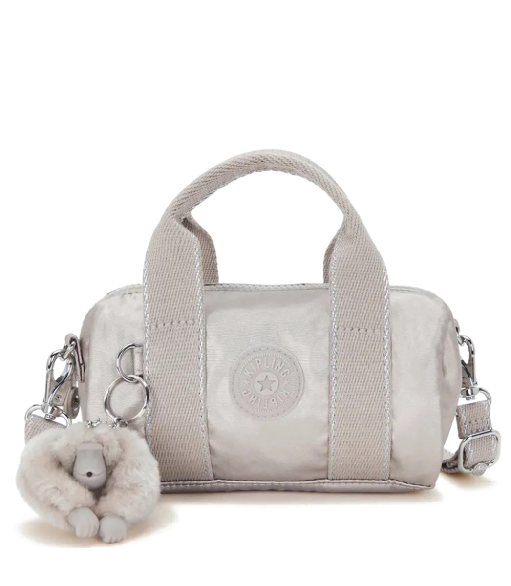 BOLSA KIPLING BINA MINI METALLIC GLOW BEGE | Acquarela Shop