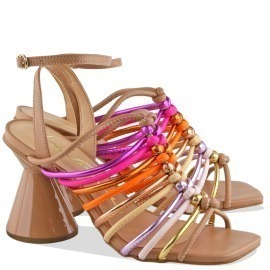 SANDÁLIA SALTO MÉDIO LUIZA BARCELOS MARROM | Acquarela Shop