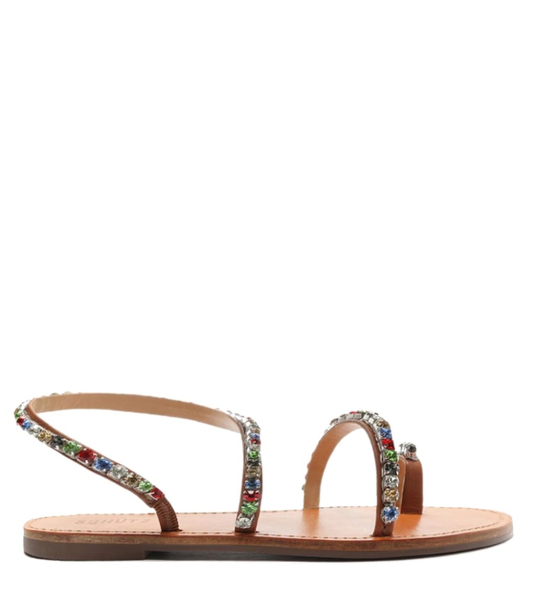 SANDÁLIA RASTEIRA GLAM SCHUTZ MARROM | Acquarela Shop